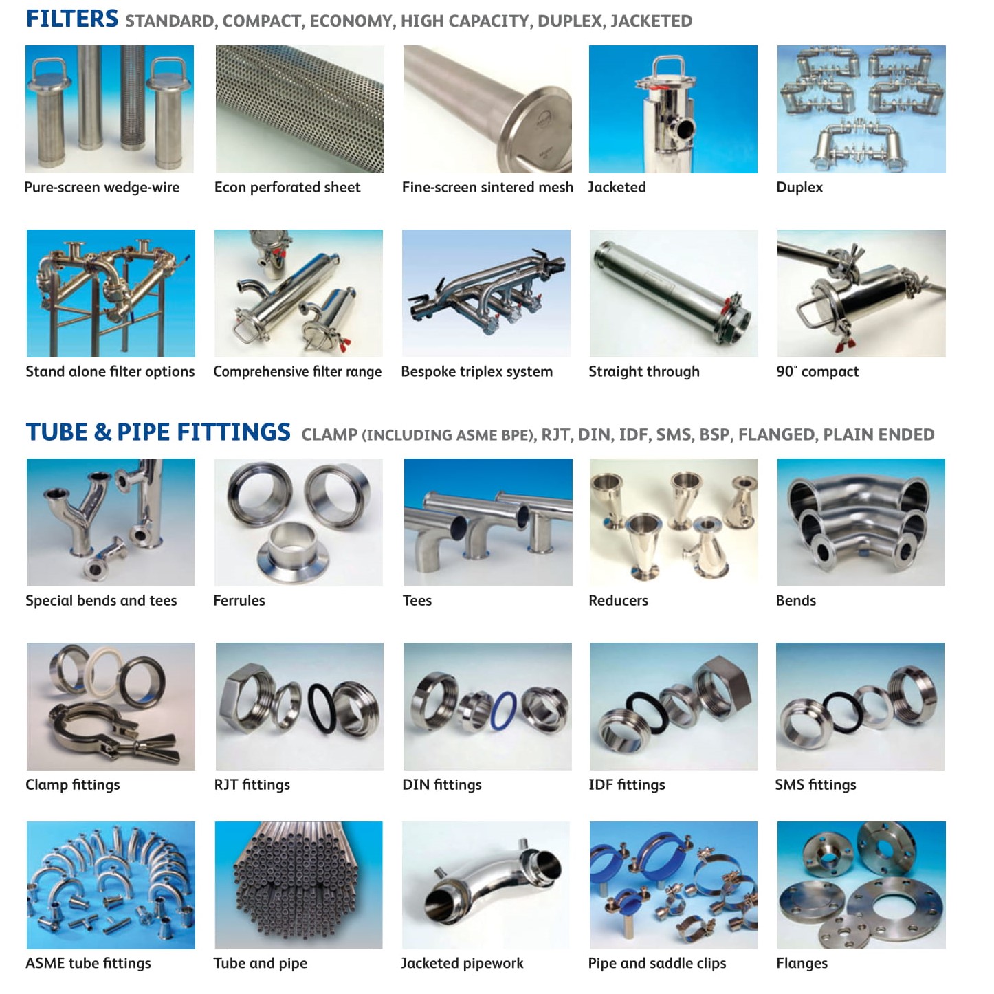 Process Components - Hygienic Stainless Steel fabrications